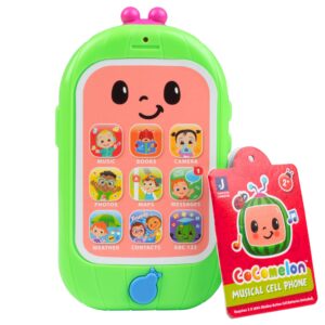 CoComelon Musical Cell Phone & Camera 2-Pack - Interactive Pretend Tech Learning Toy w/ Lights, Sounds & Music - Officially Licensed - Christmas Stocking Stuffer Gift for Preschoolers and Kids - 2+