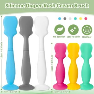 6 Pack Baby Diaper Cream Spatula Applicator Soft Silicone Baby Butt Paste Spatula Diaper Mini Rash Cream Brush for Baby Newborn