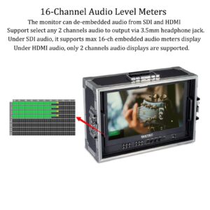 SEETEC ATEM156S-CO 15.6 inch Multi-Camera Broadcast Monitor,Real-time multiview Monitoring 4X3G-SDI NI/Out HDMI Full HD 1920x1080 with Portable Aluminum case