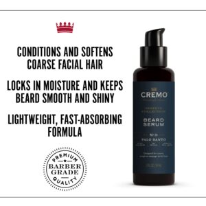 Cremo Beard Serum, Palo Santo Reserve Collection - Restores Moisture, Softens and Reduces Beard Itch for All Lengths of Facial Hair, 2 Fluid Ounces