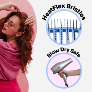 Wet Brush Speed Dry Hair Brush - Sky Blue - Vented Design and Ultra Soft HeatFlex Bristles Are Blow Dry Safe With Ergonomic Handle Manages Tangle and Uncontrollable Hair - Pain-Free