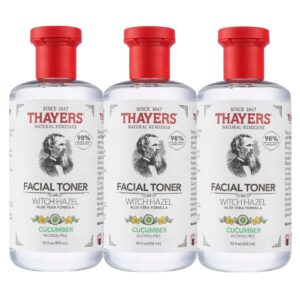 thayers alcohol-free cucumber witch hazel toner with aloe vera pack of 3