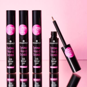 essence | Brow Like A Boss Brow Gel | Waterproof & Smudge Proof Tinted Brow Gel | Vegan & Cruelty Free, Paraben Free (02 | Brown)