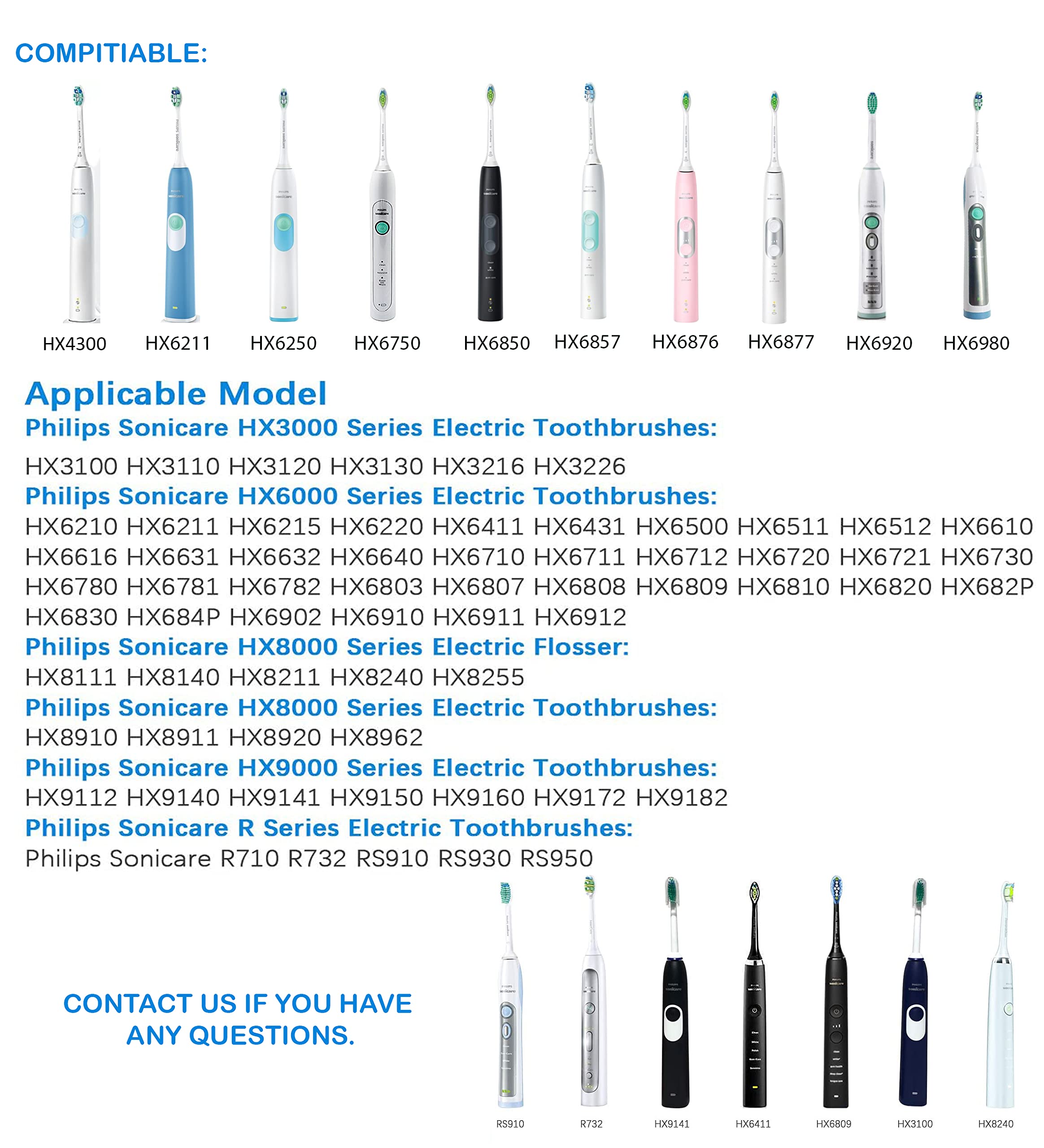 Replacement Philips HX6100 Charger for Sonicare HealthyWhite, Flexcare, HX6240, HX6240-05, HX6250, HX6530, HX6610, HX6610-05, HX6730, HX684a, HX686p, HX751v - 110V-240V Worldwide Travel Charger