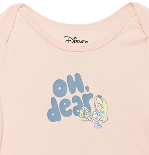 Amazon Essentials Disney | Star Wars Baby Girls' Sleeper Gowns, Pack of 3, Alice Tea Party, 0-6 Months