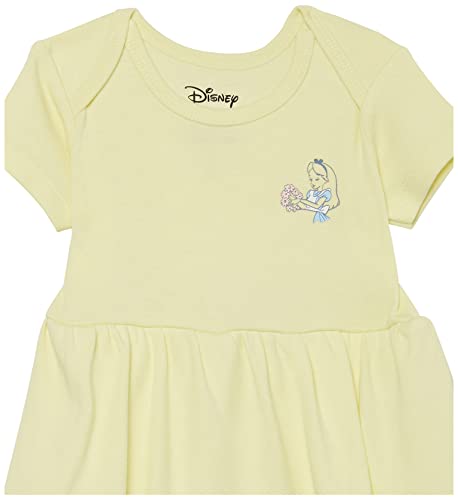 Amazon Essentials Disney | Marvel | Star Wars | Princess Baby Girls' Dresses, Pack of 3, Alice Tea Party, 12 Months