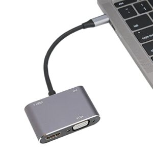 USB Hub, 4 in 1 Adapter High Definition 5 Gbps Metal Easy to Use for Laptops for Phones for Keyboard for Mouse