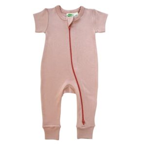 PARADE Organic Essential Basics '2-Way' Zip Romper - Short Sleeve Fern 12-18 Months