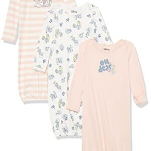 Amazon Essentials Disney | Star Wars Baby Girls' Sleeper Gowns, Pack of 3, Alice Tea Party, 0-6 Months