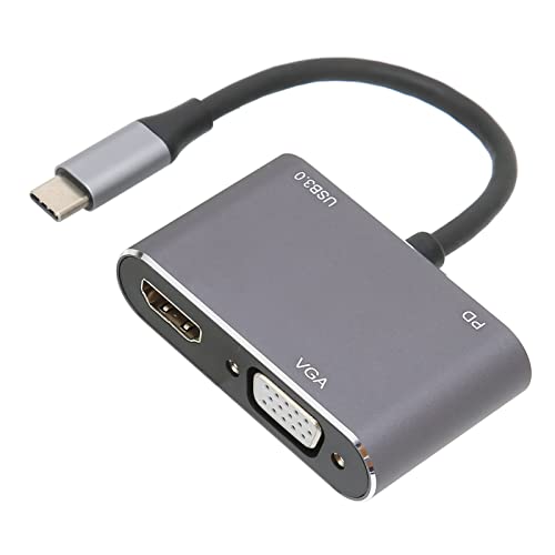 USB Hub, 4 in 1 Adapter High Definition 5 Gbps Metal Easy to Use for Laptops for Phones for Keyboard for Mouse