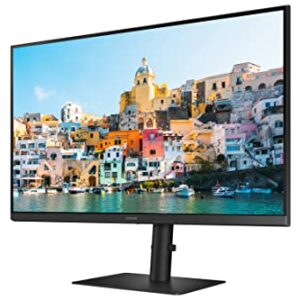 SAMSUNG S40A Series 27-Inch FHD 1080p Computer Monitor, 75Hz, IPS Panel, HDMI, DisplayPort, USB-C, Height Adjustable Stand, 3 Yr WRNTY (LS27A400UJNXZA),Black