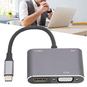 4 in 1 Adapter, High Speed Transmission USB Hub Easy to Use Metal for Mouse for Phones for Laptops for Keyboard