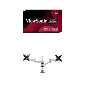 viewsonic va2256-mhd_h2 frameless dual pack head-only 1080p ips monitors lcd-dma-001 dual monitor mounting arm