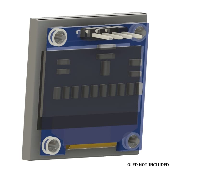 Bud Box PC-11478 Enclosure Bezel .96inch for OLED 128 x 64 Arduino / Raspberry Pi Project, Black