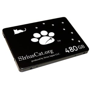 sirius cat ssd, 480 gb, sirius japan sirius cat collaboration product, 2.5 inch, sata 3, 6.0 gb/s, scd-480g