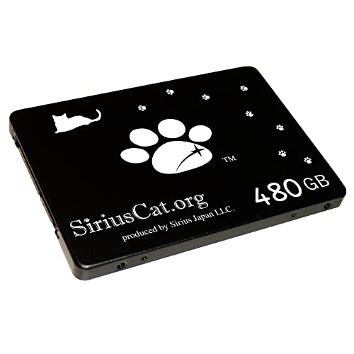 Sirius Cat SSD, 480 GB, Sirius Japan Sirius Cat Collaboration Product, 2.5 Inch, SATA 3, 6.0 Gb/s, SCD-480G