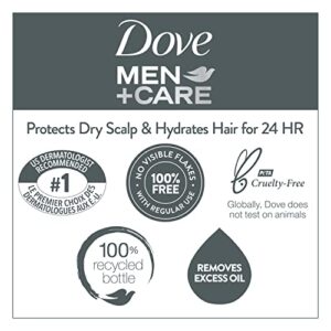 DOVE MEN + CARE 2-in-1 Anti-Dandruff Shampoo and Conditioner Oil Balance 4 Count For Oily Hair Care With Hydrolock Complex 20.4 oz,White