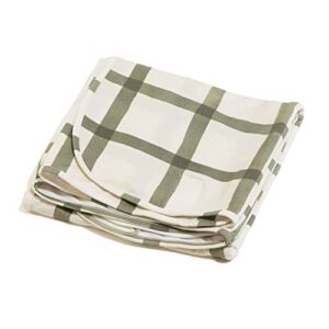 Freshly Picked Swaddle Blanket, One-Size-fits-All, Sage Windowpane