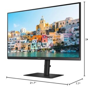 SAMSUNG S40A Series 27-Inch FHD 1080p Computer Monitor, 75Hz, IPS Panel, HDMI, DisplayPort, USB-C, Height Adjustable Stand, 3 Yr WRNTY (LS27A400UJNXZA),Black