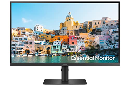 SAMSUNG S40A Series 27-Inch FHD 1080p Computer Monitor, 75Hz, IPS Panel, HDMI, DisplayPort, USB-C, Height Adjustable Stand, 3 Yr WRNTY (LS27A400UJNXZA),Black