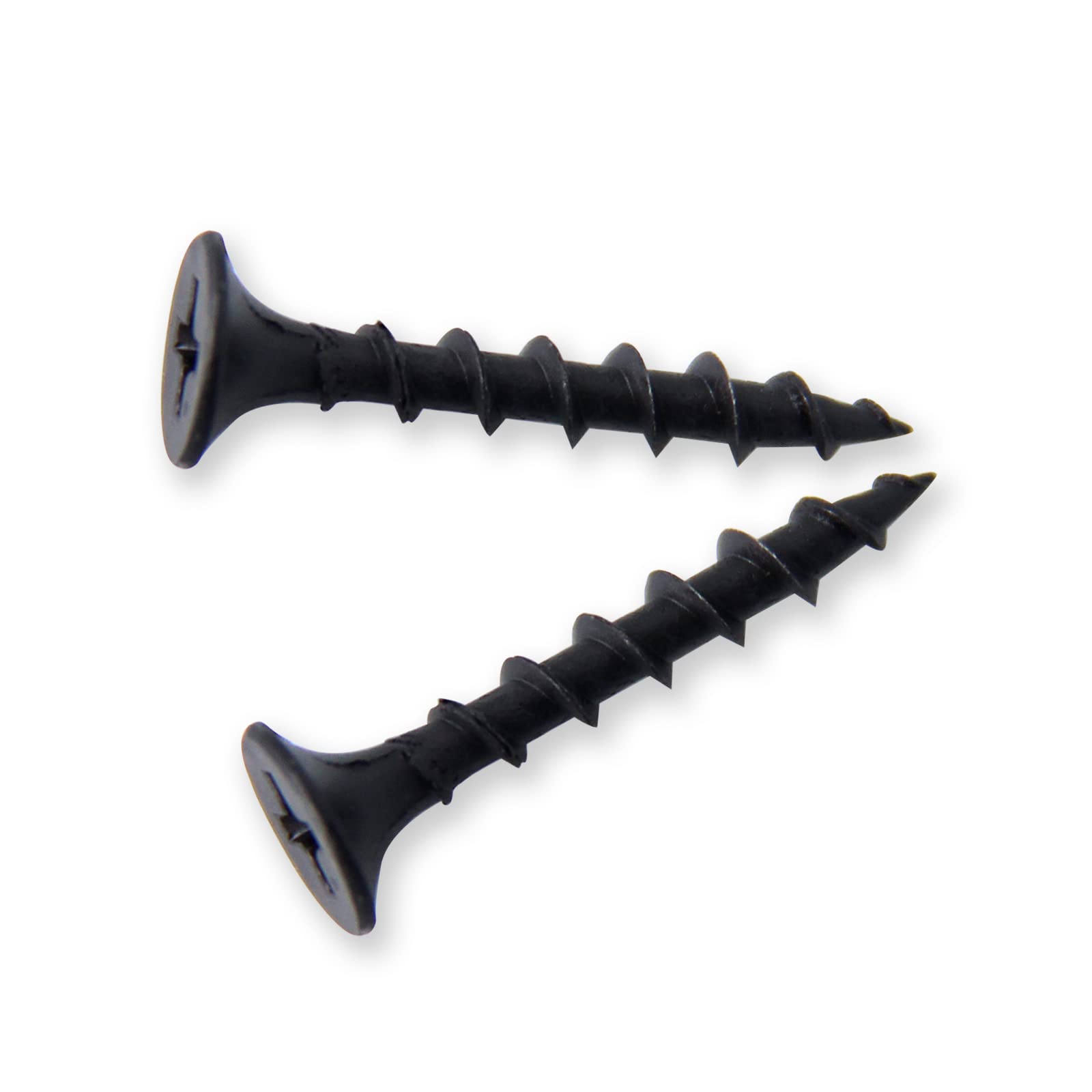 FASTENER TREE #6x1-1/4 Drywall Screws Coarse Thread Bugle Head Black Phosphate for Drywall, Wood and Furniture 100PCS