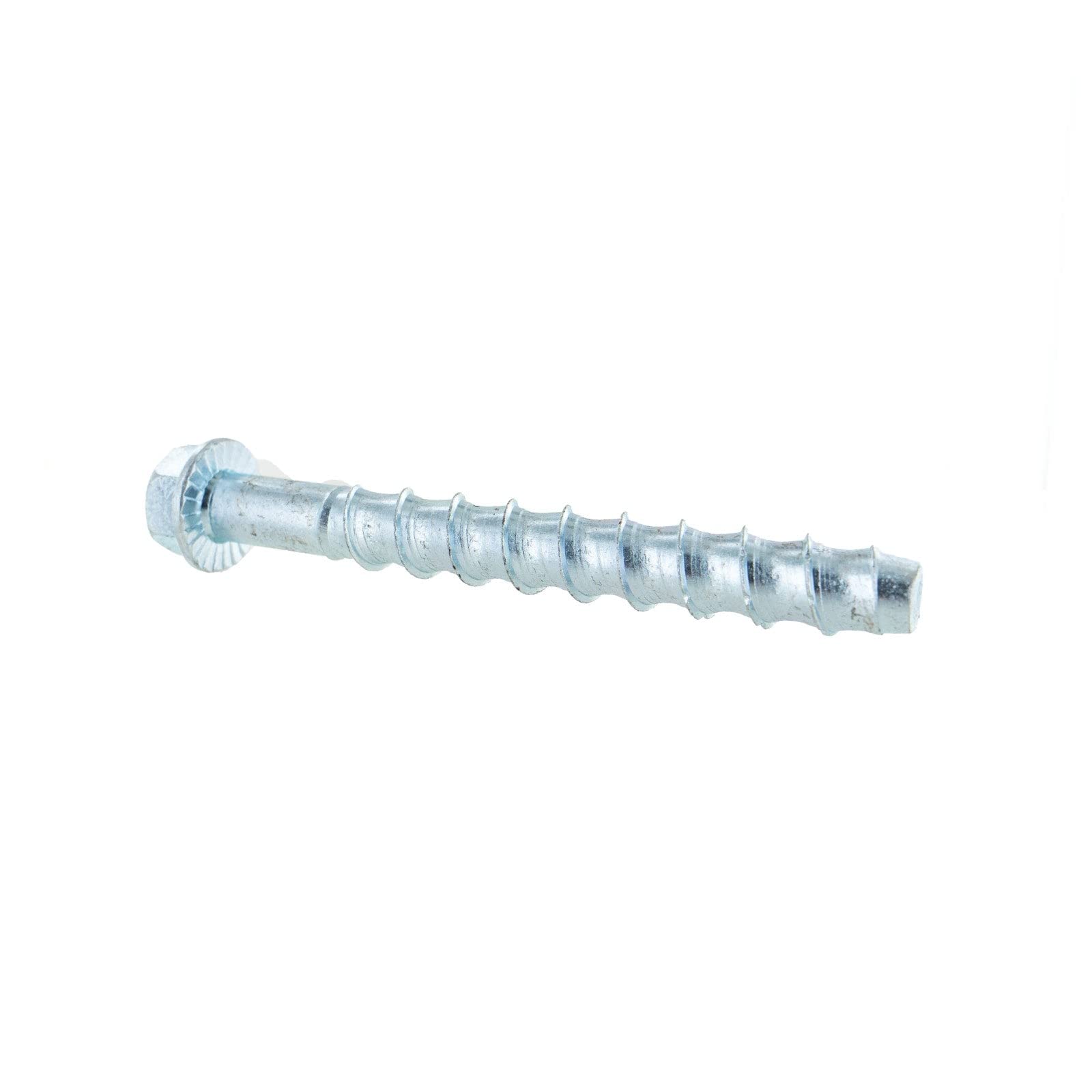 Conquest 1/2" x 5" Zinc Plated Large Diameter Concrete Screws for Anchoring into Masonry, Brick, Block, or Concrete (Pack of 25)