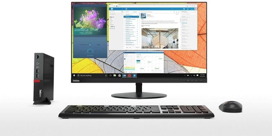 Lenovo ThinkCentre M910q Tiny Desktop Computer Mini PC, Quad Core i5 6500T up to 3.1GHz,16GB DDR4 RAM,256GB NVMe M.2 SSD,WiFi Bluetooth,Wireless Keyboard and Mouse,Windows 10 Pro (Renewed)