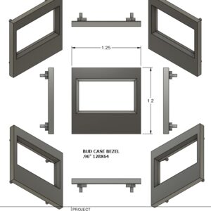 Bud Box PC-11478 Enclosure Bezel .96inch for OLED 128 x 64 Arduino / Raspberry Pi Project, Black