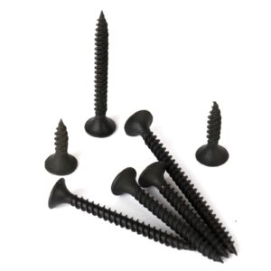 FASTENER TREE #6 Drywall Screws Assortment Kit, Fine Thread Bugle Head Black Screws Self Tapping Screws for Wood, Soft Metal, Drywall 180Pcs