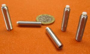 18-8 stainless steel nylon tip set screw m6 × 1 mm x 25 mm thread length 5 pcs