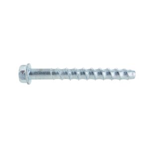 conquest 1/2" x 5" zinc plated large diameter concrete screws for anchoring into masonry, brick, block, or concrete (pack of 25)