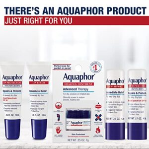 Aquaphor Lip Repair Lip Balm Set, Lip Repair Stick, 0.17 Oz (Pack of 2) + Lip Repair and Protect Stick, Lip Balm with Sunscreen SPF 30, 0.17 Oz (Pack of 2), Holiday Gifts for Self Care