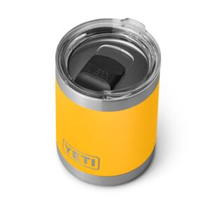 yeti rambler 10 oz lowball, vacuum insulated, stainless steel with magslider lid, alpine yellow