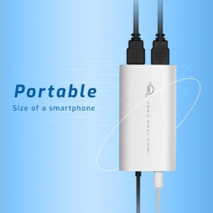 OWC USB-C to Dual HDMI 4K Display Adapter with DISPLAYLINK for Apple M1 Mac or Any Mac or PC with USB-C or Thunderbolt