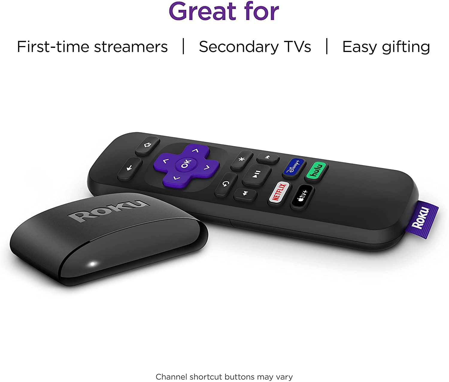 Roku Express HD Streaming Media Player with High Speed HDMI Cable and Simple Remote & Bundle Swanky Cables HDMI Cable