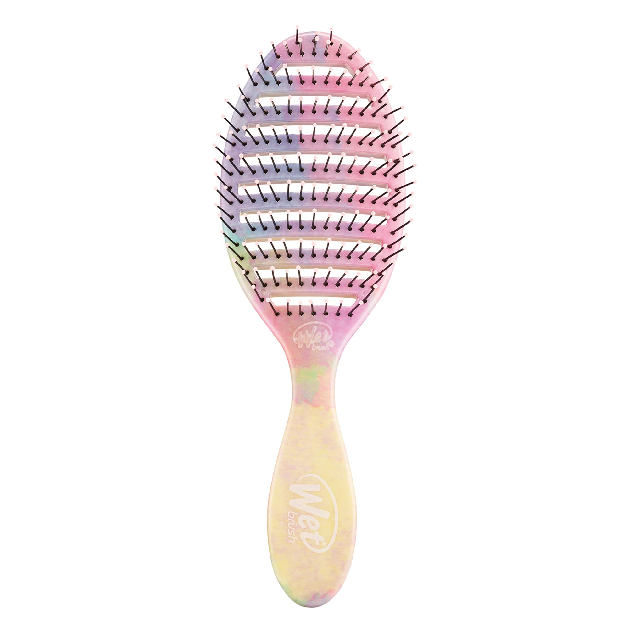 Wet Brush Speed Dry Hair Brush - Stripes (Color Wash) - Vented Design and Ultra Soft HeatFlex Bristles Are Blow Dry Safe With Ergonomic Handle Manages Tangle and Uncontrollable Hair - Pain-Free