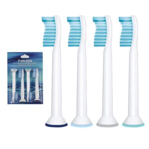 sensitive replacement toothbrush heads fits most hx6054 series - electric toothbrush heads - 4 white brush heads