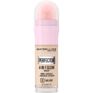 maybelline new york instant age rewind instant perfector 4-in-1 glow makeup - primer, concealer, highlighter and bb cream in 1, fair/light, 0.68 fl oz