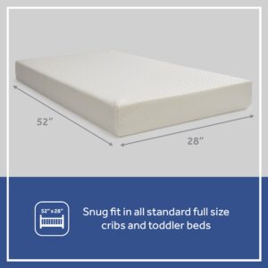 Sealy Baby Butterfly 2-Stage Breathable Waterproof Baby Crib Mattress & Toddler Bed Mattress, Washable Cover, Premium American Foam, GREENGUARD GOLD Certified for Safety, Made in USA, 52"x28"