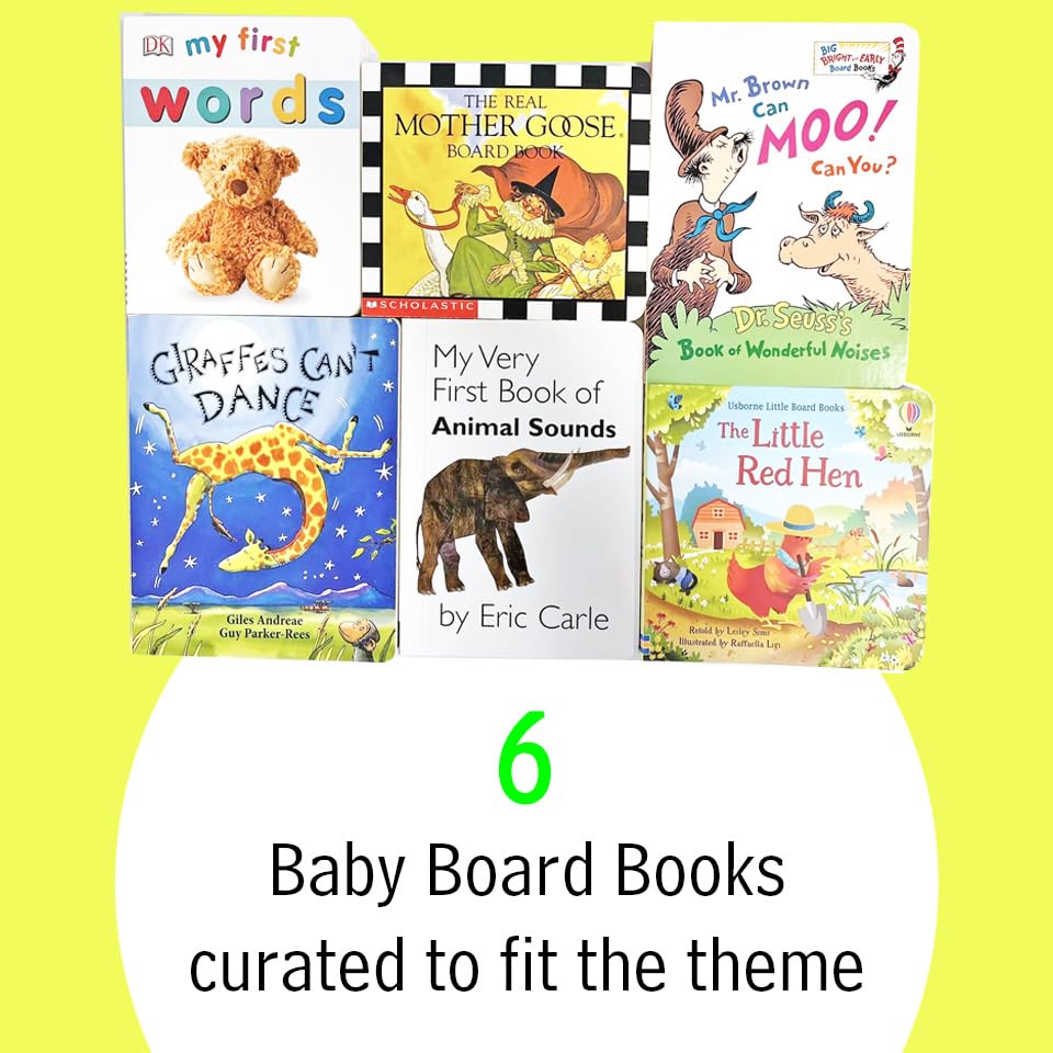 Baby Gift Basket with Books Gender Neutral Design Classic Baby Books