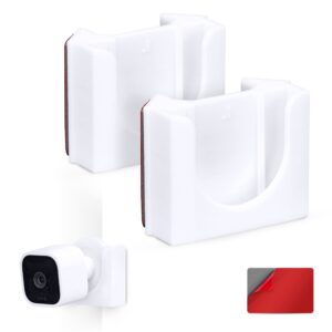 [eol] corner wall mount for blink mini (2 pack) security camera - adhesive holder, no hassle bracket, strong 3m vhb tape, no screws, no mess install (white) by brainwavz [eol]