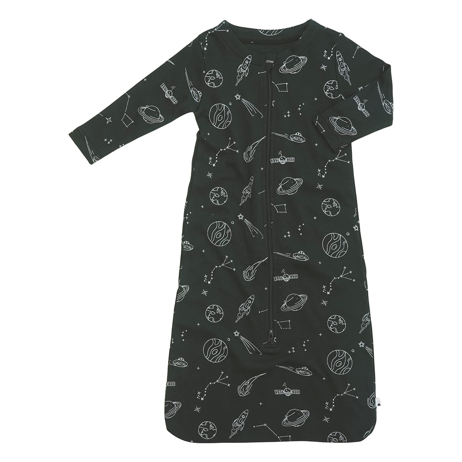 Babysoy Long Sleeve Pattern Sleep Sack Wearable Blanket (12-24 Months, Space-Pirate)