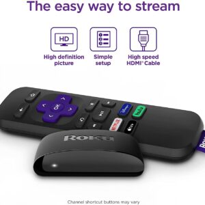 Roku Express HD Streaming Media Player with High Speed HDMI Cable and Simple Remote & Bundle Swanky Cables HDMI Cable