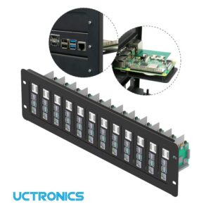 UCTRONICS 19 inch 3U Rack Mount with Pi 3B and Pi 4B Mounting Plate