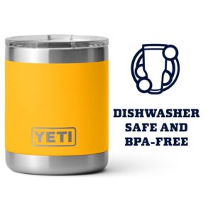 YETI Rambler 10 oz Lowball, Vacuum Insulated, Stainless Steel with MagSlider Lid, Alpine Yellow