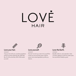 Love Hair - Shampoo and Conditioner Duo Bundle, All-Natural Hair for Dry Hair & All Other Hair Types, Paraben- & Sulfate-Free, Vegan & Cruelty-Free, 12 Oz