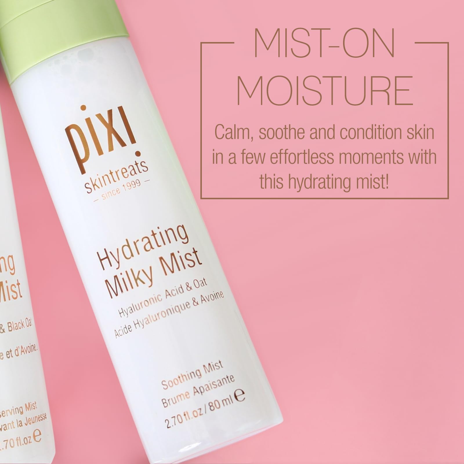 Pixi Beauty Milky Mist 2.70 Fl Oz | Hydrating Moisturizer for Dry Skin | Infused with Hyaluronic Acid