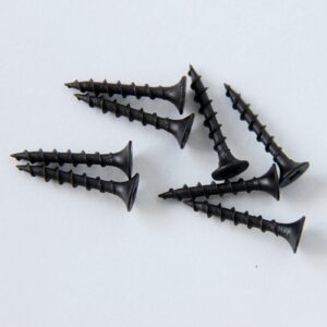 FASTENER TREE #6x1-1/4 Drywall Screws Coarse Thread Bugle Head Black Phosphate for Drywall, Wood and Furniture 100PCS