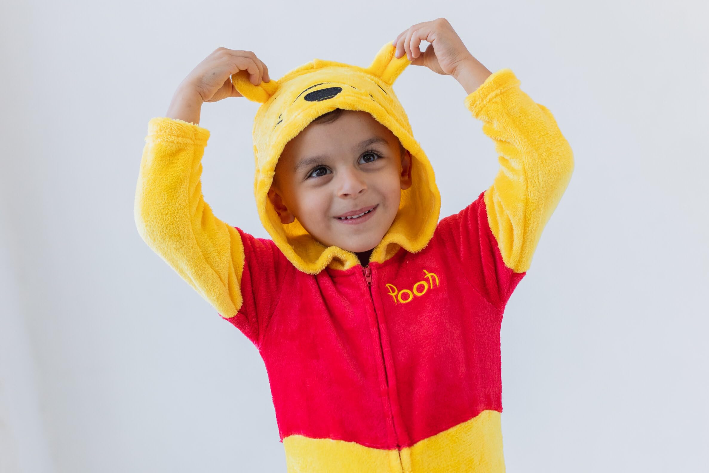 Disney Winnie the Pooh Little Boys Fleece Zip Up Coverall 6