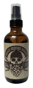 grave before shave™ pine/cedar wood beard oil 4oz. big bottle